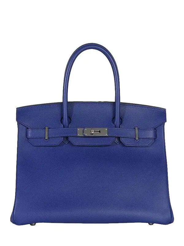 Hermès Birkin 30 Leather Handbag - Blue