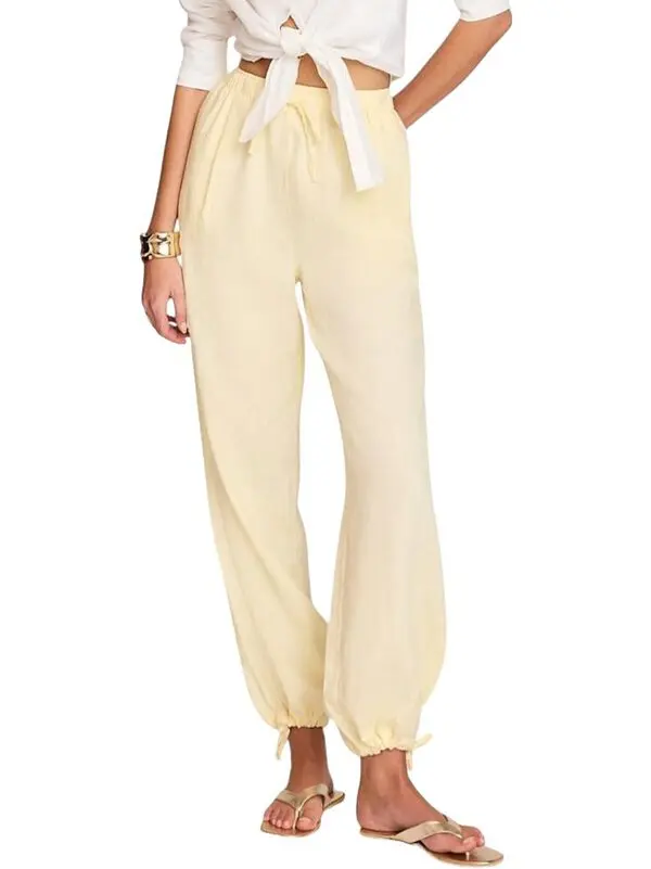Mint Velvet Linen Balloon Trousers - Yellow