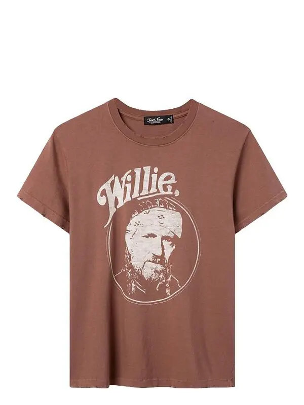 Junk Food Clothing Willie Nelson And The Family Vintage T-shirt - Maroon
