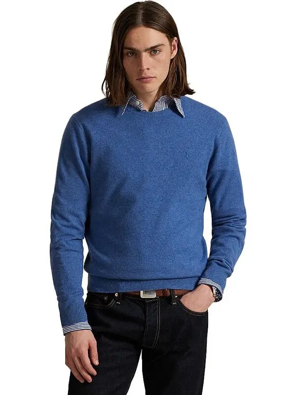 Polo Ralph Lauren Wool Crewneck Sweater - Tide Pool Blue Heather