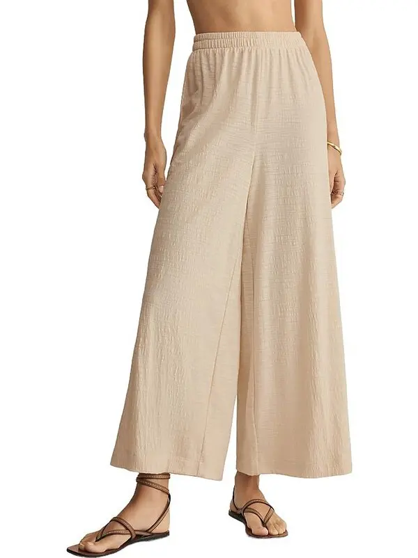 Z Supply Scout Textured Wide-leg Pants - Whisper White