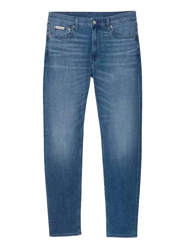 Calvin Klein Logo-patch Five-pocket Jeans - Blue