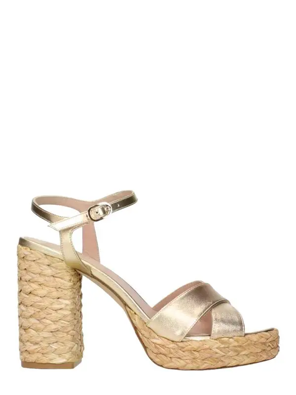 STUART WEITZMAN Dayna Platform Sandals - Gold