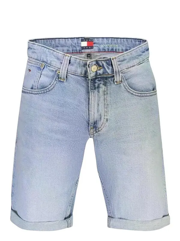 Tommy Hilfiger Cuffed Denim Shorts - Blue