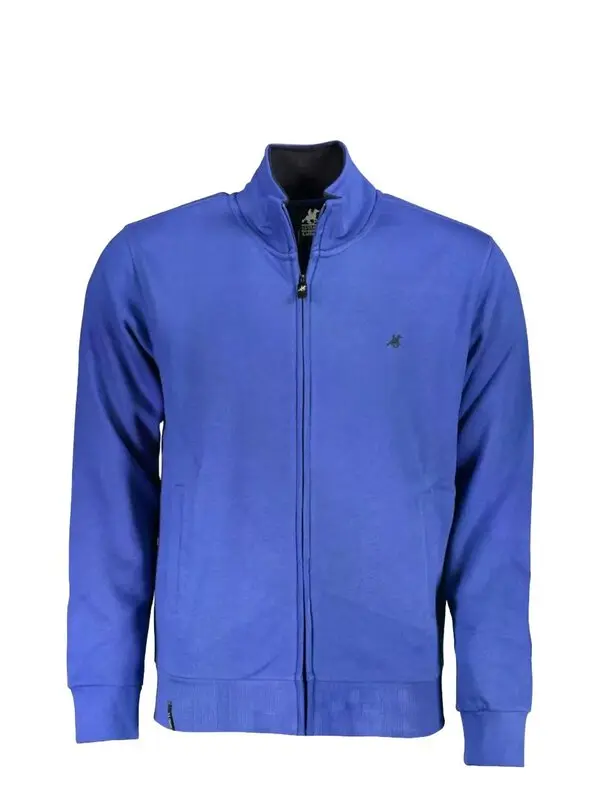 U.S. Grand Logo-detail Zip-fastening Sweatshirt - Blue