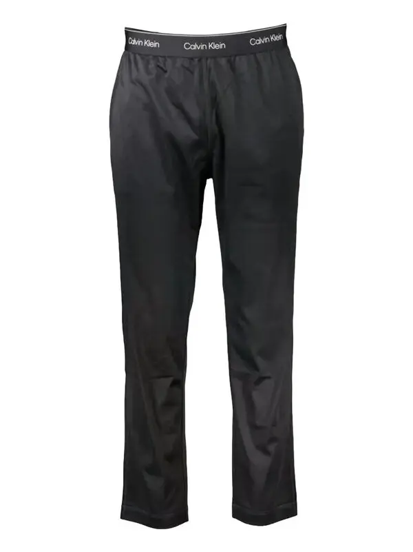Calvin Klein Logo-waistband Trousers - Black