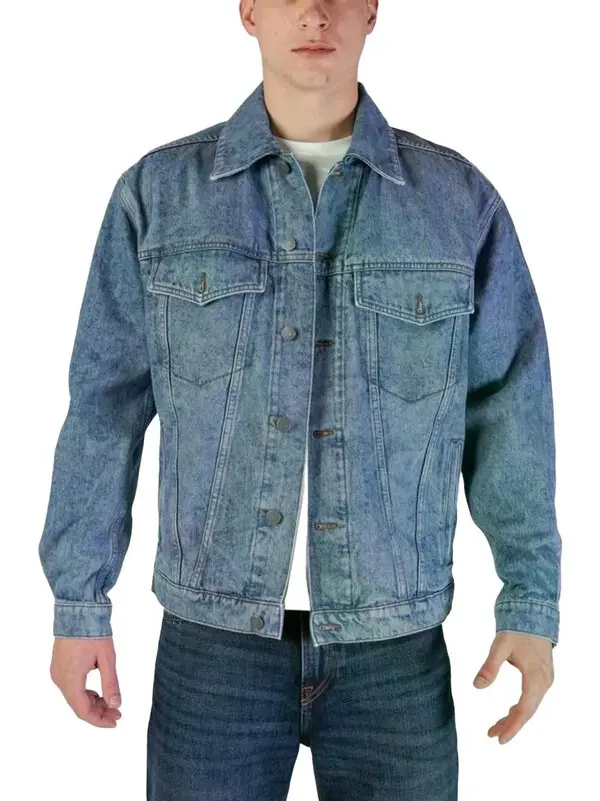 BOSS Acid-wash Denim Trucker Jacket - Blue