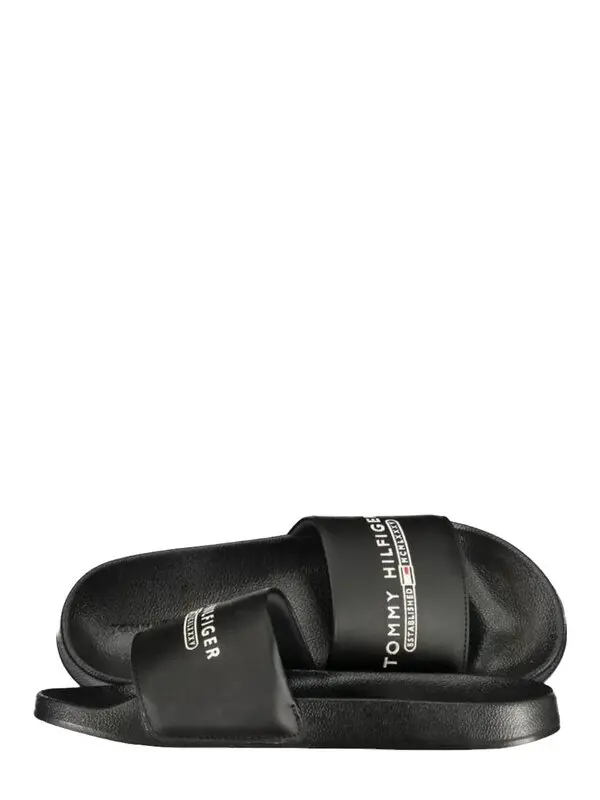 Tommy Hilfiger Logo-print Sandals - Black