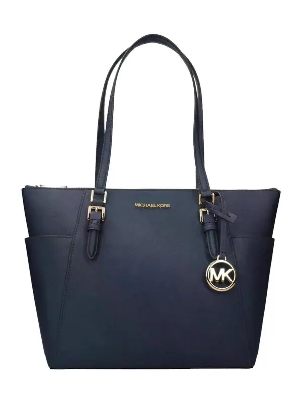 Michael Kors Charlotte Leather Tote Bag - Blue