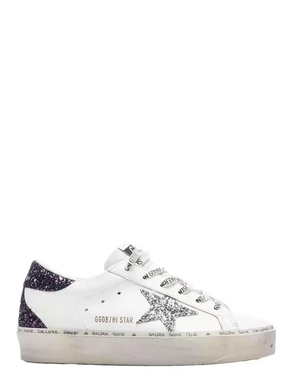 GOLDEN GOOSE Hi-star Lace-up Sneakers - White