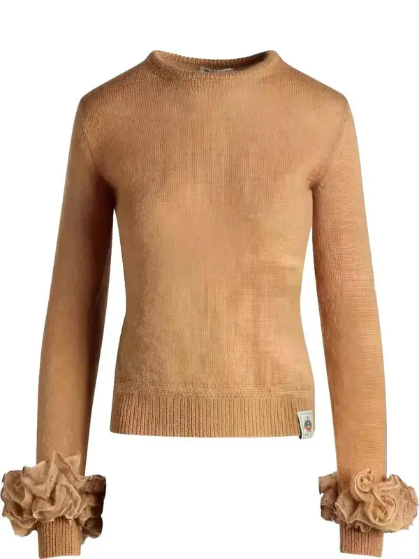 Bally Frill-cuff Sweater - Neutrals