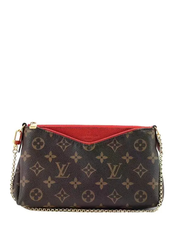LOUIS VUITTON Pallas Monogram Canvas Clutch - Brown
