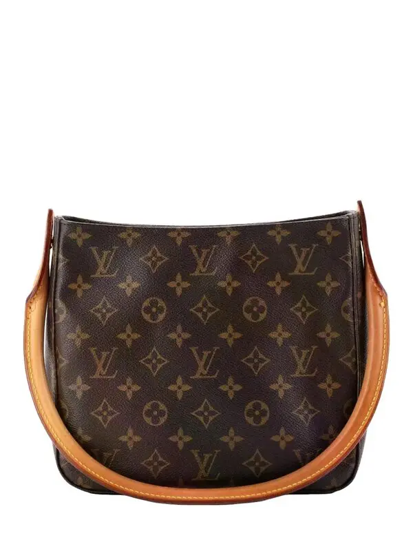LOUIS VUITTON Looping Handbag Monogram Canvas Mm Satchel - Brown