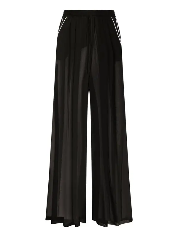 Dolce & Gabbana Chiffon Trousers - Black