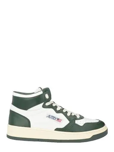 AUTRY High-top Leather Sneakers With Two-tone Detailing - Green