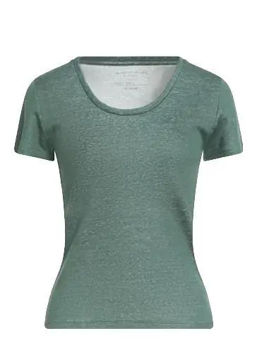 Majestic Filatures T-shirt In Linen And Organic Cotton - Green