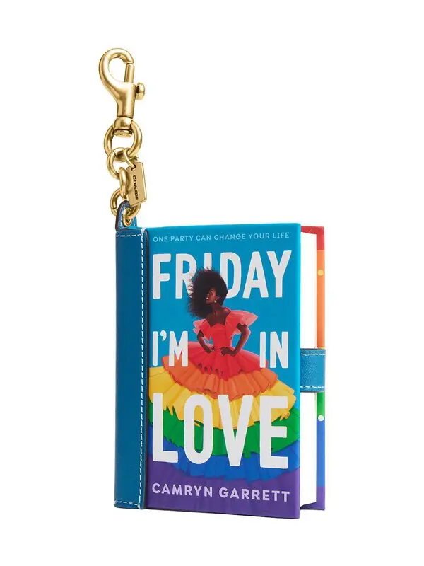 COACH Friday I'm In Love Camryn Garrett Book Bag Charm - Brass/multi