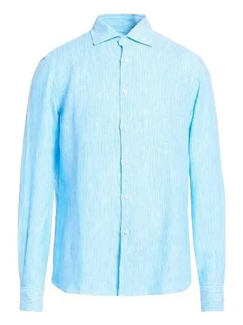 120% Lino Shirt Size Linen - Blue