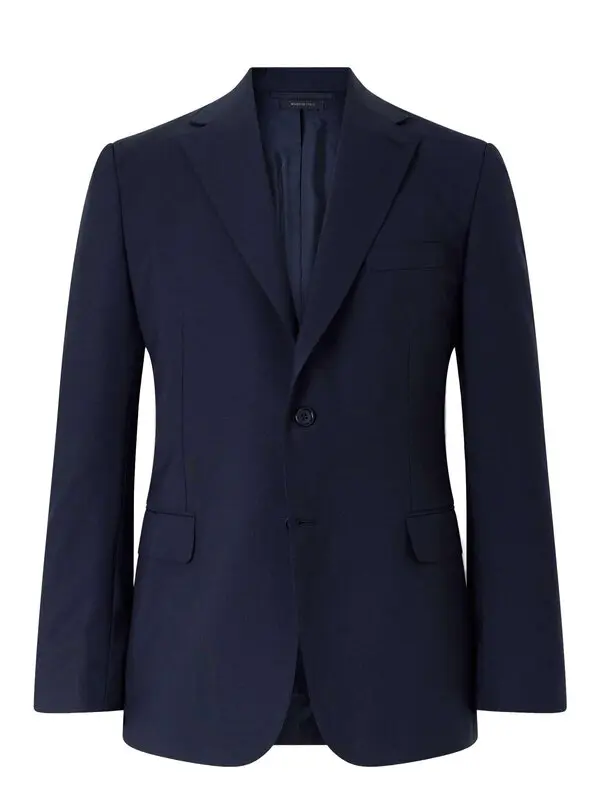 Brioni Trevi Wool And Mohair-blend Suit Jacket - Navy