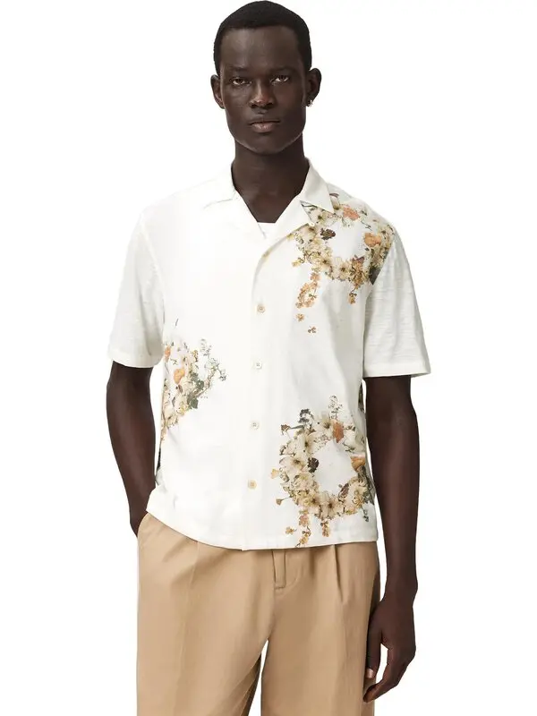ALLSAINTS Fleur Oversized Short Sleeve Shirt - Ecru