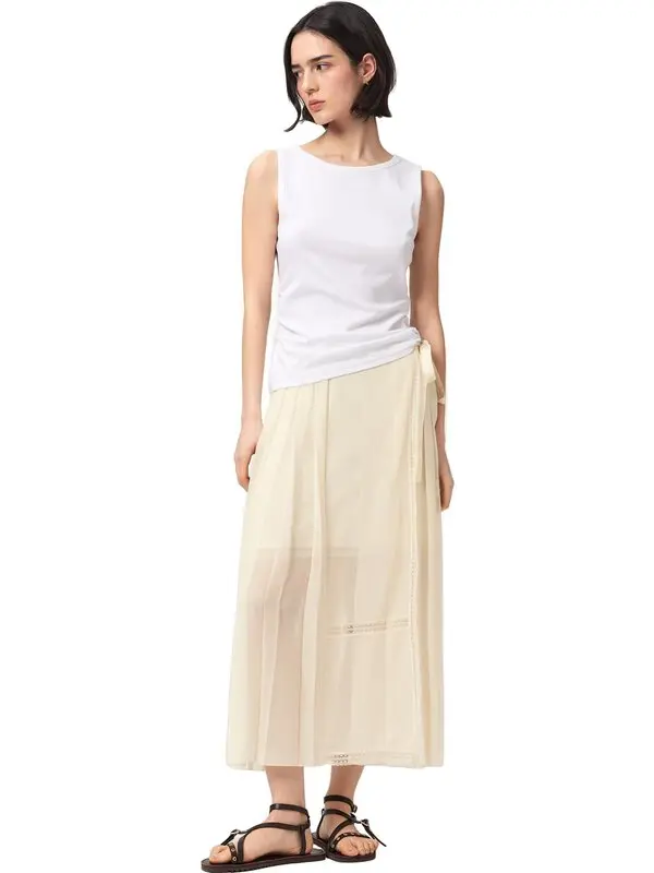 ALLSAINTS Clover Wrap Maxi Skirt - White