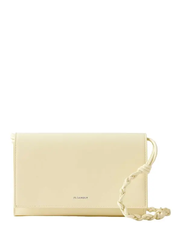 JIL SANDER Tangle Leather Shoulder Bag - Pastel Yellow