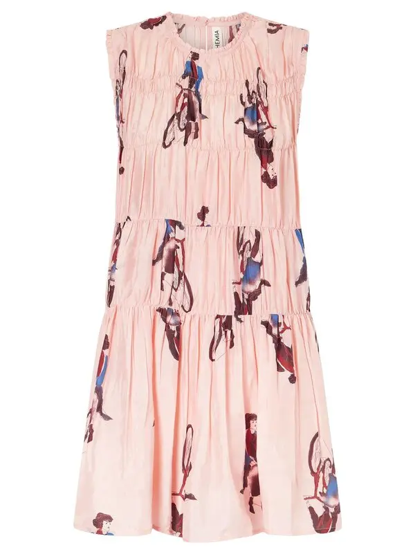 Alix Of Bohemia Printed Silk Mini Dress - Pink