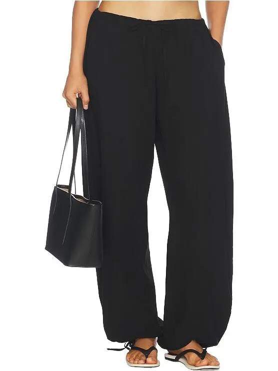 Cotton Citizen Santorini Drawstring Pant - Jet Black