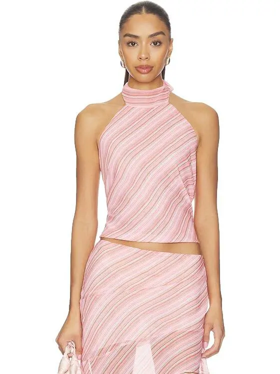 BELLA VENICE The Piper Top - Pink Stripe