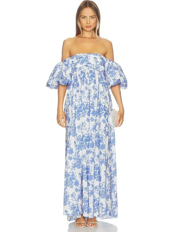 Caroline Constas Emilia Maxi Dress - White Ultramarine
