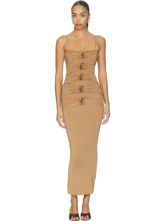 MAYGEL CORONEL Susurro Dress - Bronze Brown