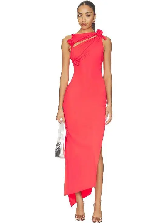 Coperni Flower Gown - Red