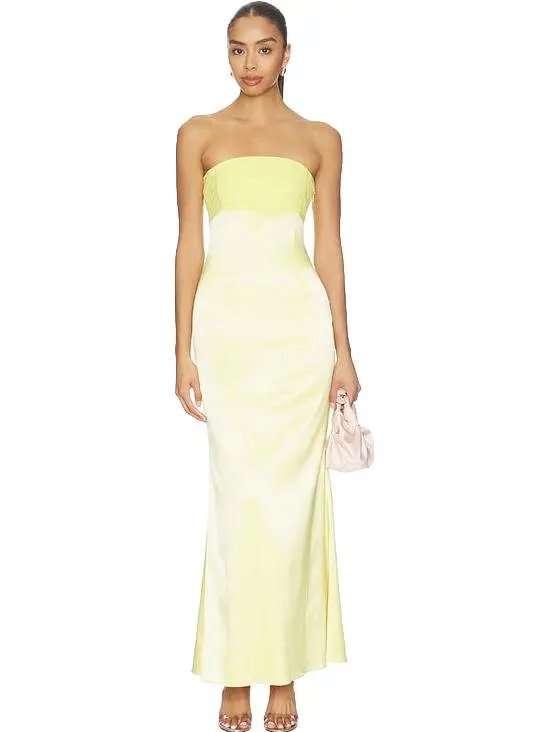 MORE TO COME Renata Strapless Gown - Yellow