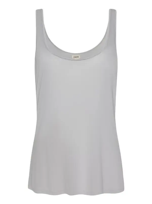 L'Agence Celia Scoop Neck Tank - Light Pewter