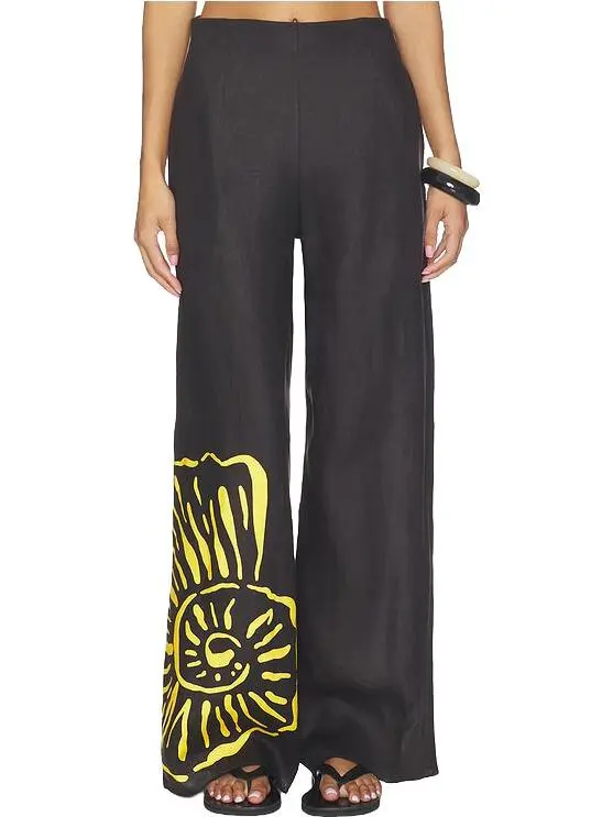 CALA DE LA CRUZ Toya Pants - Calicobw Black & White