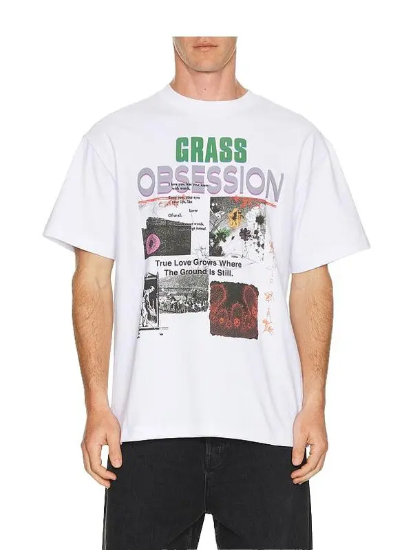 STUDENTS GOLF Grass Obsession Tee - White