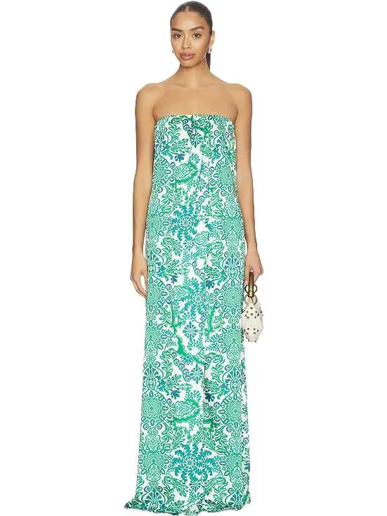 Misa Divina Maxi Dress - Reflective Botanical