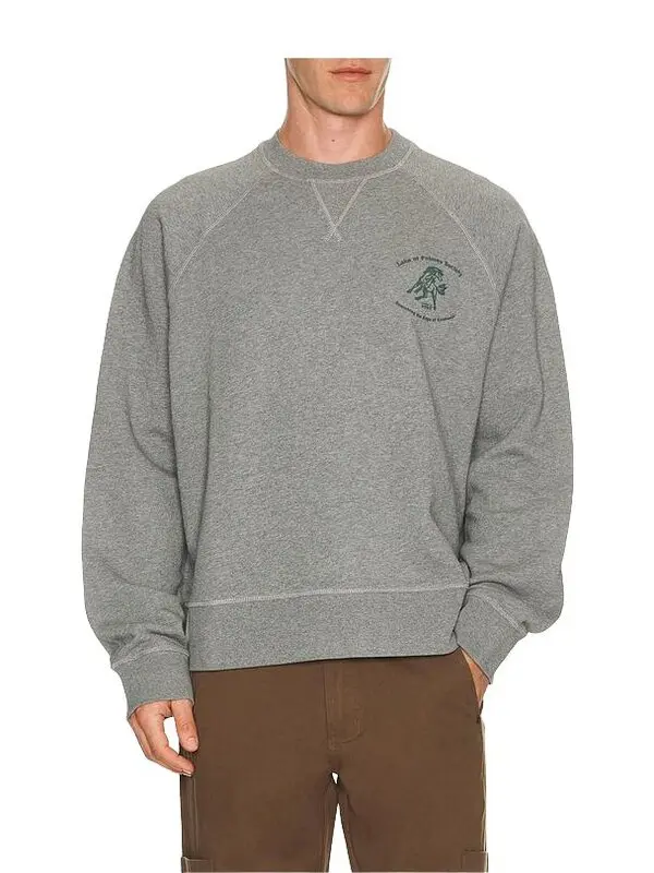 PALMES Lake Raglan Crewneck Sweatshirt - Grey Melange
