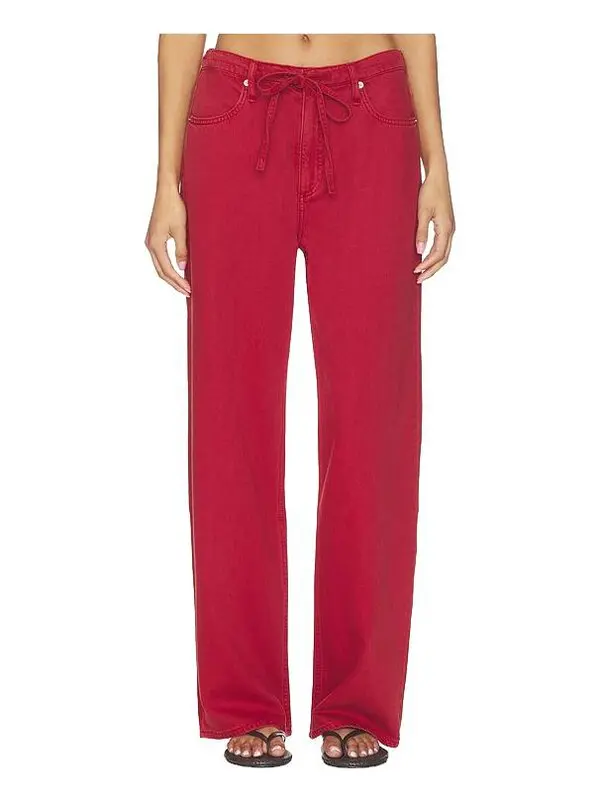 Rag & Bone Phoebe Drawstring Wide Pants - Sienna Stone