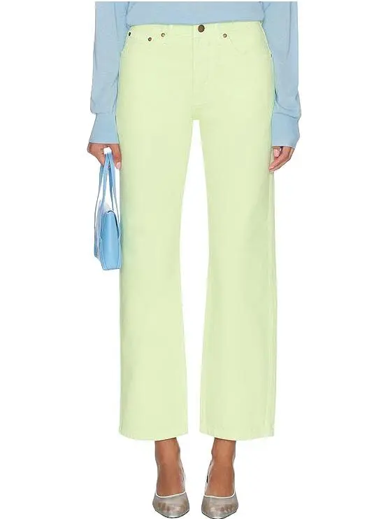Renggli Straight Jean In Yellow - Key Lime