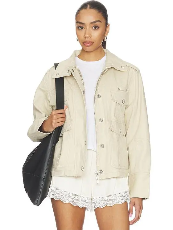 Free People We The Free Kali Washed Jacket - Morning Oat