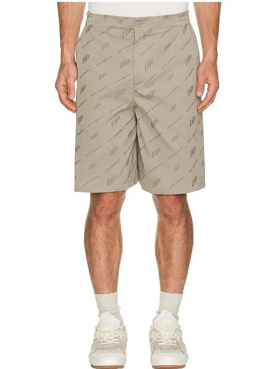 Off-White Jacquard Bowl Shorts - Stone