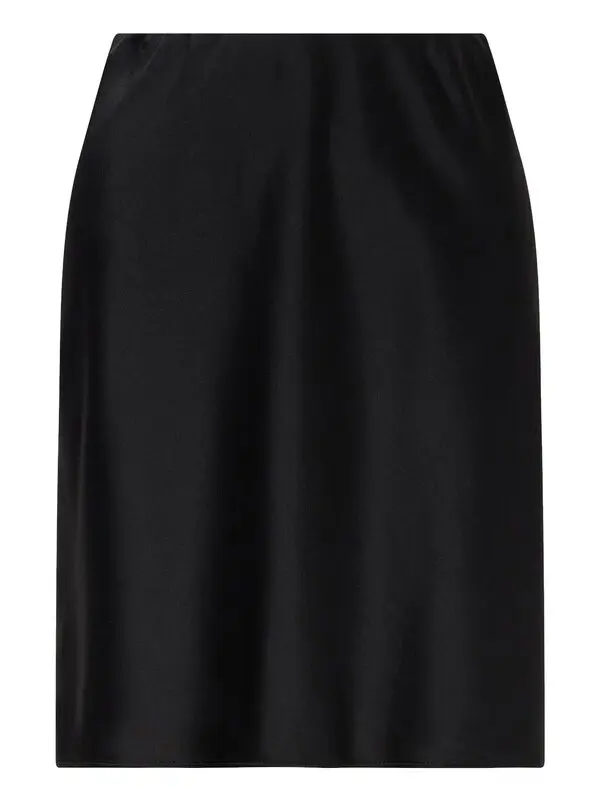LESET Barbsatin Midi Skirt - Black