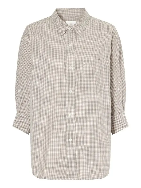Citizens Of Humanity Kayla Checked Cotton-poplin Shirt - Neutrals