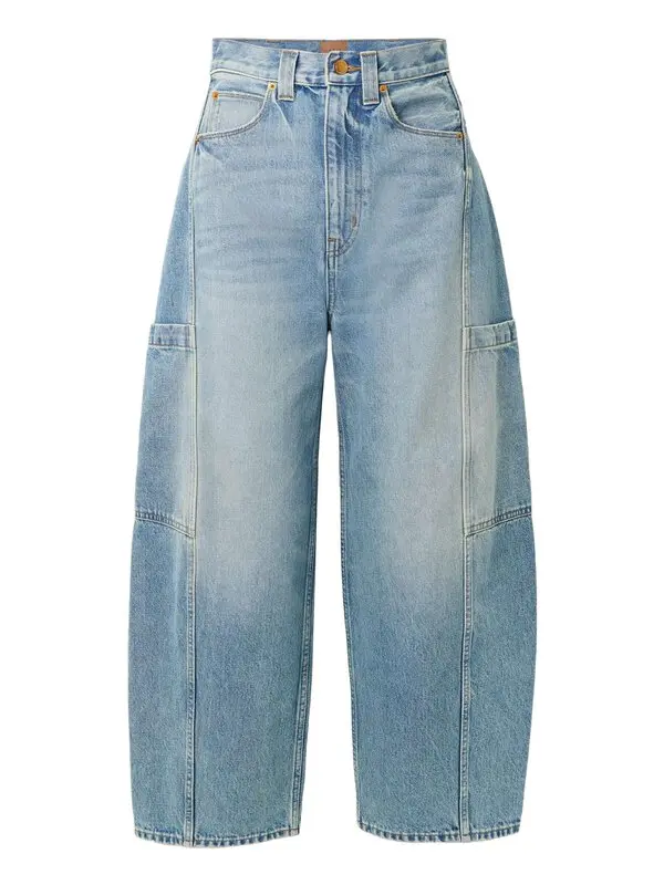 JAMIE HALLER The Crop Painter Mid-rise Jeans - Mid Denim