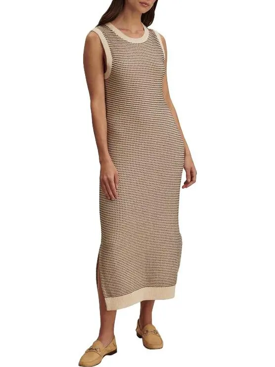 Varley Sadia Sleeveless Cotton Midi Sweater Dress - Birch