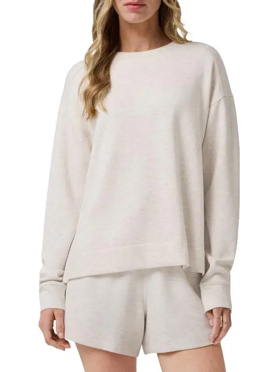 Travis Mathew Skyloft Crewneck Sweatshirt - Heather Brazilian Sand