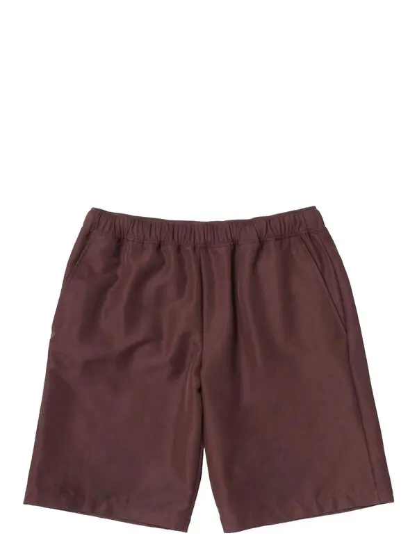 VOWELS Dry-touch Wool Easy Shorts - Brown