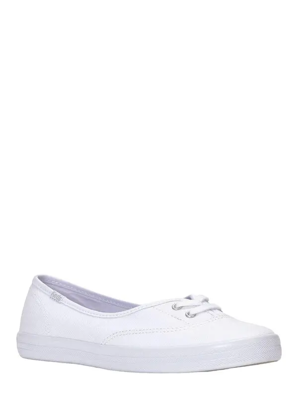 Keds® The Mini Slip-on Sneaker - White Canvas