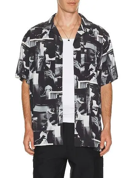 VOWELS Printed Still Shirt - Black